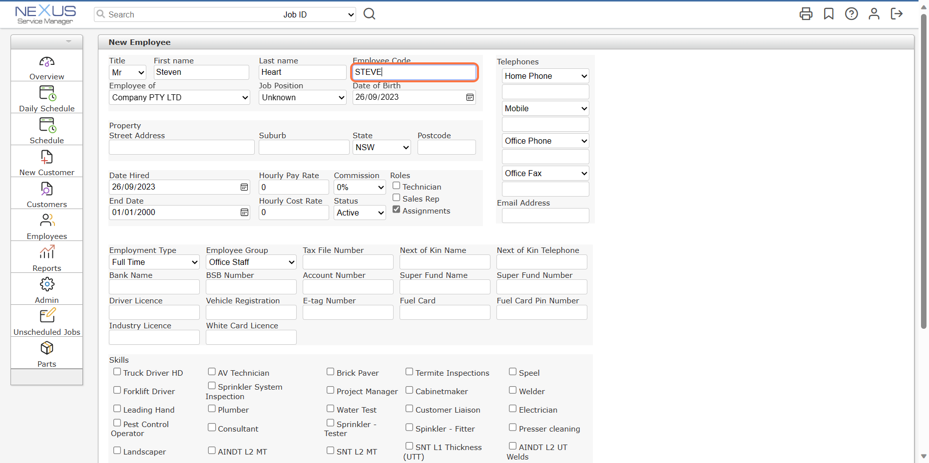 How to add a new employee - Help Documentation