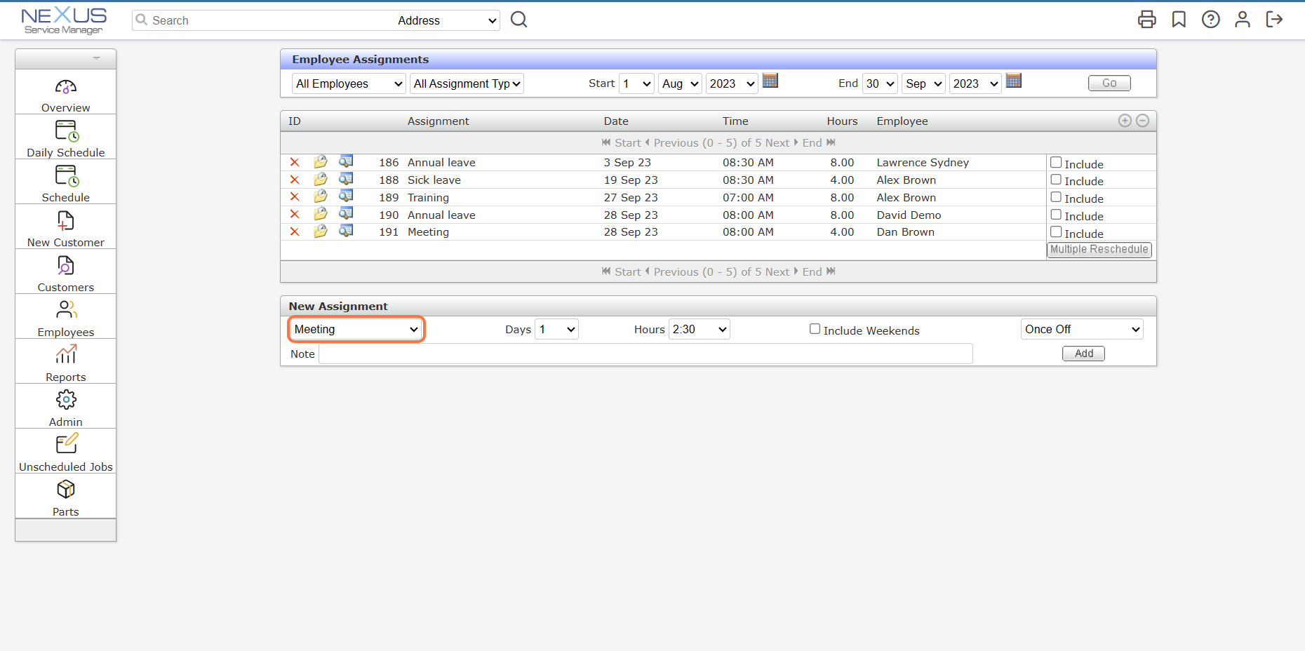 How to add in a new employee assignment - Help Documentation