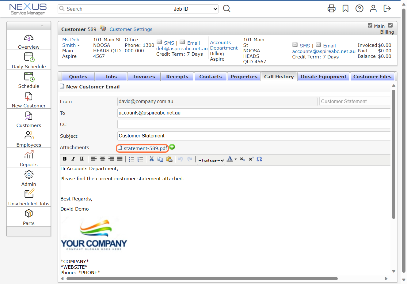 How to create a customer statement - Help Documentation