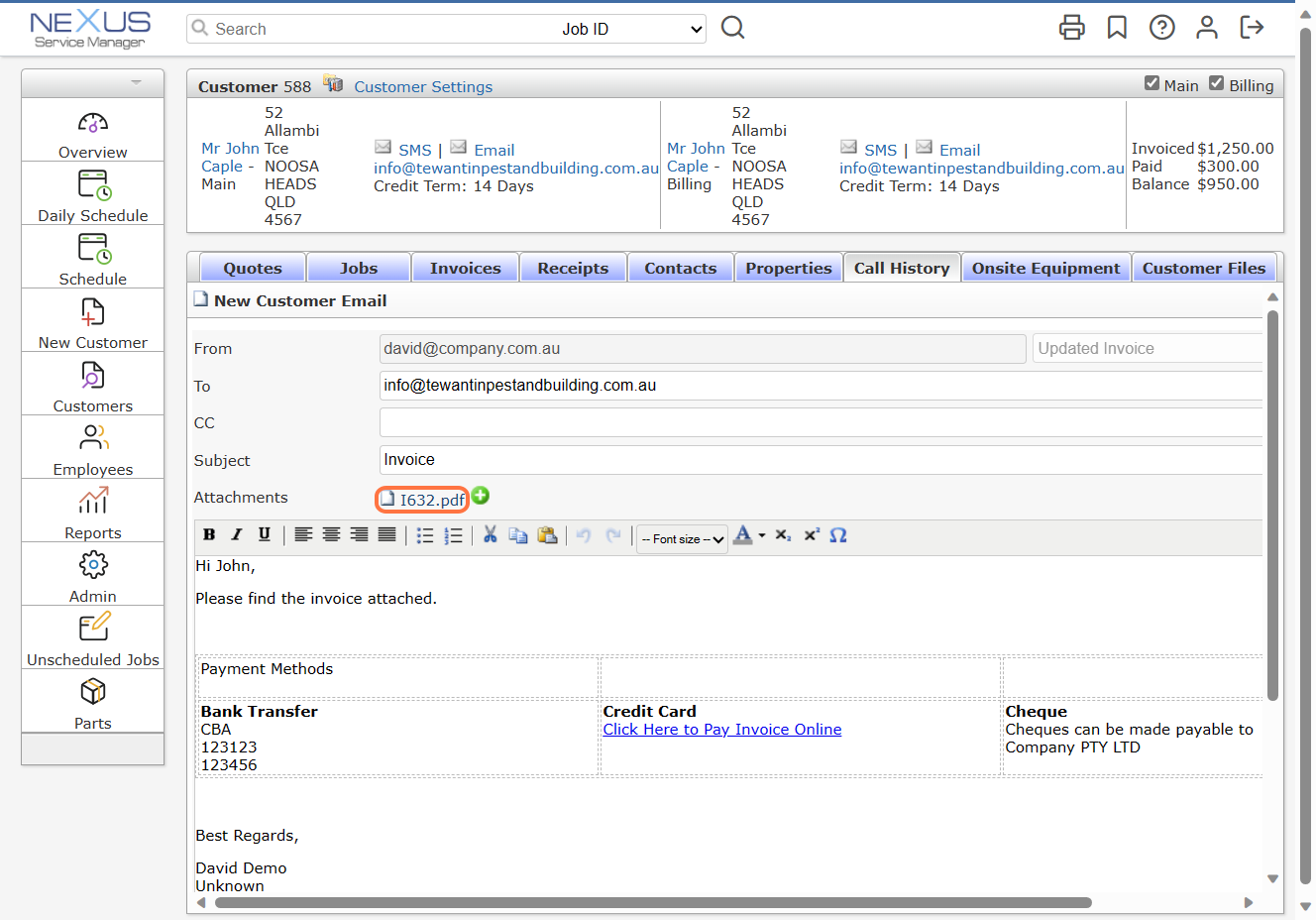 How to create a new invoice for a job - Help Documentation